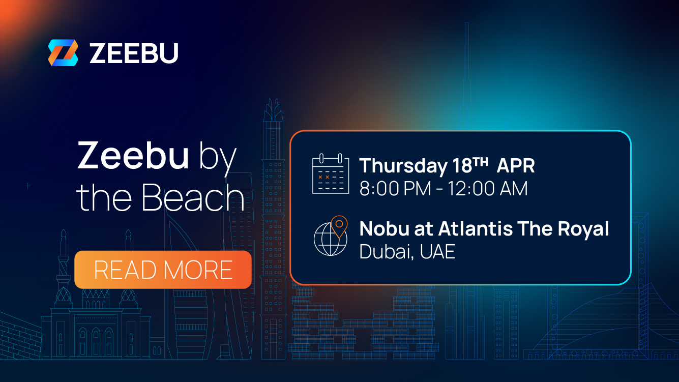 Zeebu Hosting Exclusive Beachside Event During Token2049 Dubai
